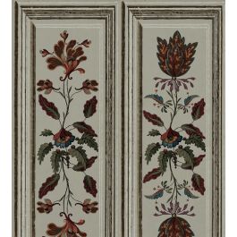 Tyrolean Panel Wallpaper in Taupe by MINDTHEGAP | Jane Clayton