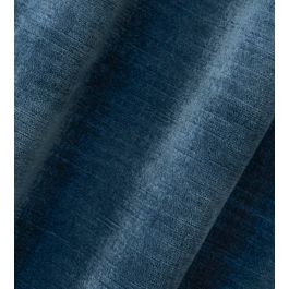 Venetian Linen Velvet Fabric in Midnight Blue by Volga Linen | Jane Clayton