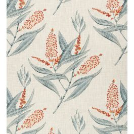 Winter Bud Fabric in Coral by Anna French | Jane Clayton