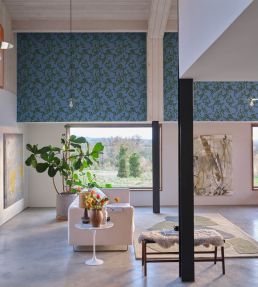 Adelaide Wallpaper in Chinese Blue / Railings by Farrow & Ball | Jane ...