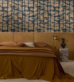 Ame Wallpaper in Petrole/Dore by Casamance | Jane Clayton