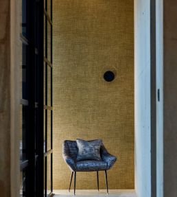 Anthology Seri Raphia Wallpaper by Harlequin in Urban Gold | Jane Clayton