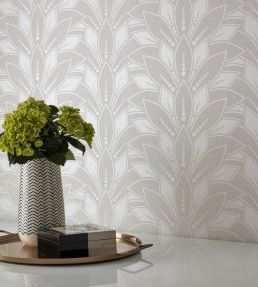 Astoria Wallpaper in Pearl by 1838 Wallcoverings | Jane Clayton