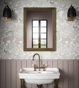 Balmoral Wallpaper in Natural by Warner House | Jane Clayton
