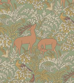 Balmoral Wallpaper in Olive by Warner House | Jane Clayton