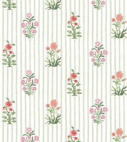 Bindi Flower Wallpaper in 03 Sage and Pink by Dado | Jane Clayton