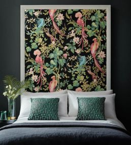 Bird Sonnet Wallpaper in Jet by 1838 Wallcoverings | Jane Clayton