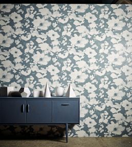 Ruva Wallpaper by Black Edition in Caspian | Jane Clayton