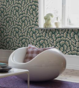 Bom Bom Wallpaper in Green by Borastapeter | Jane Clayton