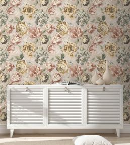 Bronte Wallpaper in Alabaster by Arley House | Jane Clayton