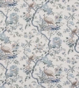 Broughton Rose Fabric in Blue by GP & J Baker | Jane Clayton