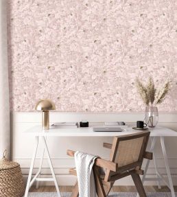 Busy Bee Wallpaper in Blush by Woodchip & Magnolia | Jane Clayton