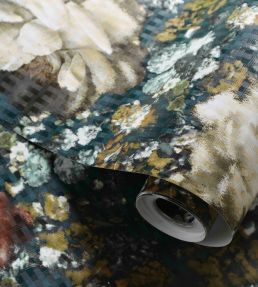 Camile Wallpaper in Teal/Spice by Clarke & Clarke | Jane Clayton