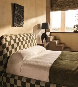 Checkmate Fabric in Olive by Zinc | Jane Clayton