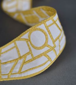 Chicago Jacquard Braid 75mm Trimmings in Or by Houles | Jane Clayton