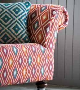 Cherokee Fabric by Clarke & Clarke in Indigo/Palm | Jane Clayton