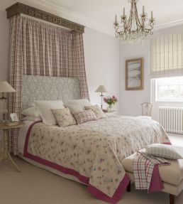 Hatfield Fabric by Clarke & Clarke in Raspberry | Jane Clayton