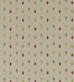 Healey Fabric by Clarke & Clarke in Raspberry/Duckegg | Jane Clayton
