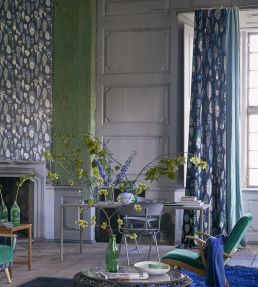 Quill Velvet Fabric by Designers Guild in Cobalt | Jane Clayton