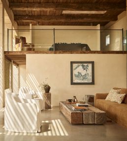 Draughts Fabric in Mocha by Zinc | Jane Clayton