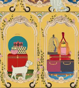 Fancy Trip Wallpaper in Lemon by MINDTHEGAP | Jane Clayton