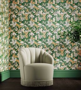 Forbidden Fruit Wallpaper in Absinthe by Archive | Jane Clayton