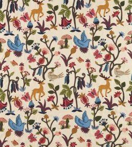 Forest of Dean Fabric in Mulberry/Multi by Sanderson | Jane Clayton