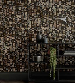Fusion Flock Wallpaper in Bracken by 1838 Wallcoverings | Jane Clayton