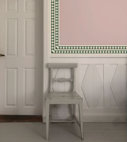 Harlequin Border Wallpaper in Green by Ottoline | Jane Clayton