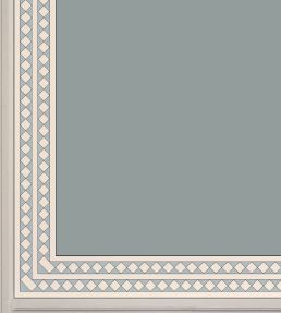 Harlequin Border Wallpaper in Light Blue by Ottoline | Jane Clayton