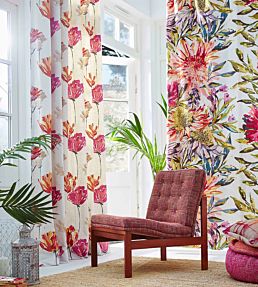 Floreale Fabric by Harlequin in Fuchsia/Multi | Jane Clayton