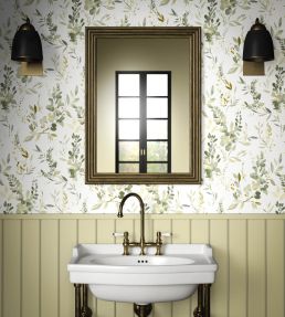Harumi Wallpaper in Eucalyptus by The Pure Edit | Jane Clayton
