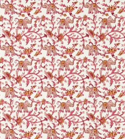 Hathi Wallpaper in Raspberry by Clarke & Clarke | Jane Clayton