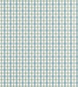 Huntley Plaid Wallpaper in Peacock Blue and Green by Thibaut | Jane Clayton