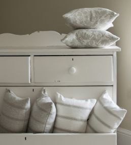 Angus Stripe Fabric by Ian Mankin in Nordic Ivory | Jane Clayton