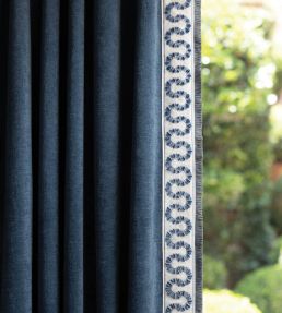 Ilana Embroidered Border Trimmings in Ocean by Samuel & Sons | Jane Clayton