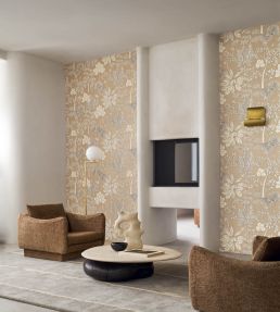 Inara Wallpaper in Orange Brule by Casamance | Jane Clayton