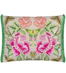 Isabella Embroidered Ready Made Cushion in Fuchsia by Designers Guild ...