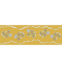 Jaipur Border 5cm Wallpaper in Saffron by Parker & Jules | Jane Clayton