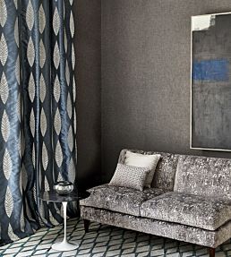 Silva Fabric by Jane Churchill in Blue | Jane Clayton