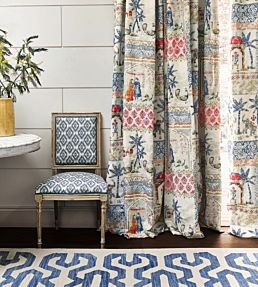 Ziva Fabric by Jane Churchill in Blue | Jane Clayton