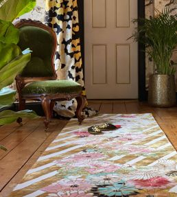Kimono Gold Runner Rug in Gold by Wendy Morrison | Jane Clayton