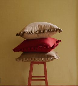 Light Weight Plain Linen Fabric in Anniversary Volga Red by Volga Linen ...