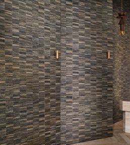 Lirio Wallpaper in Anthracite/Dore by Casamance | Jane Clayton