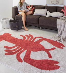 Lobster Rug by Lorena Canals in Natural-Brick Red | Jane Clayton