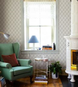 Maskrosen Wallpaper in Pink by Sandberg | Jane Clayton