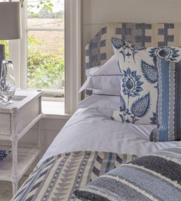 Medici Flower Fabric in Indigo by William Yeoward | Jane Clayton