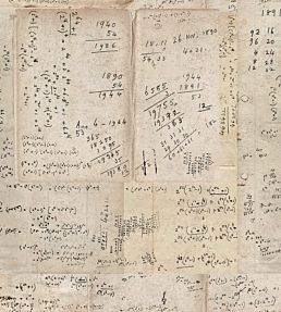 Math Wallpaper by MINDTHEGAP in Taupe | Jane Clayton