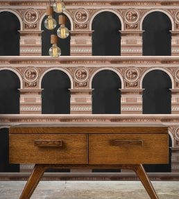 Basilique Wallpaper by MINDTHEGAP in Black,Copper | Jane Clayton