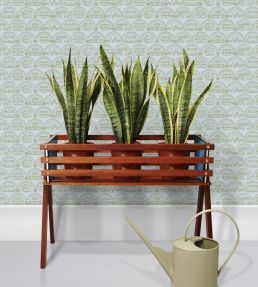 Metroland Wallpaper by Mini Moderns in Harvest Orange | Jane Clayton